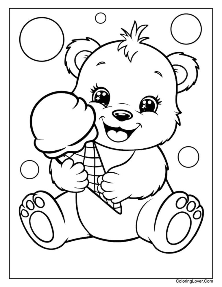 42 Bear Coloring Pages (Free Printables for All Ages)
