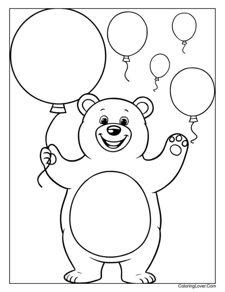 42 Bear Coloring Pages (Free Printables for All Ages)