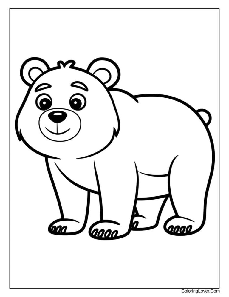 42 Bear Coloring Pages (Free Printables for All Ages)