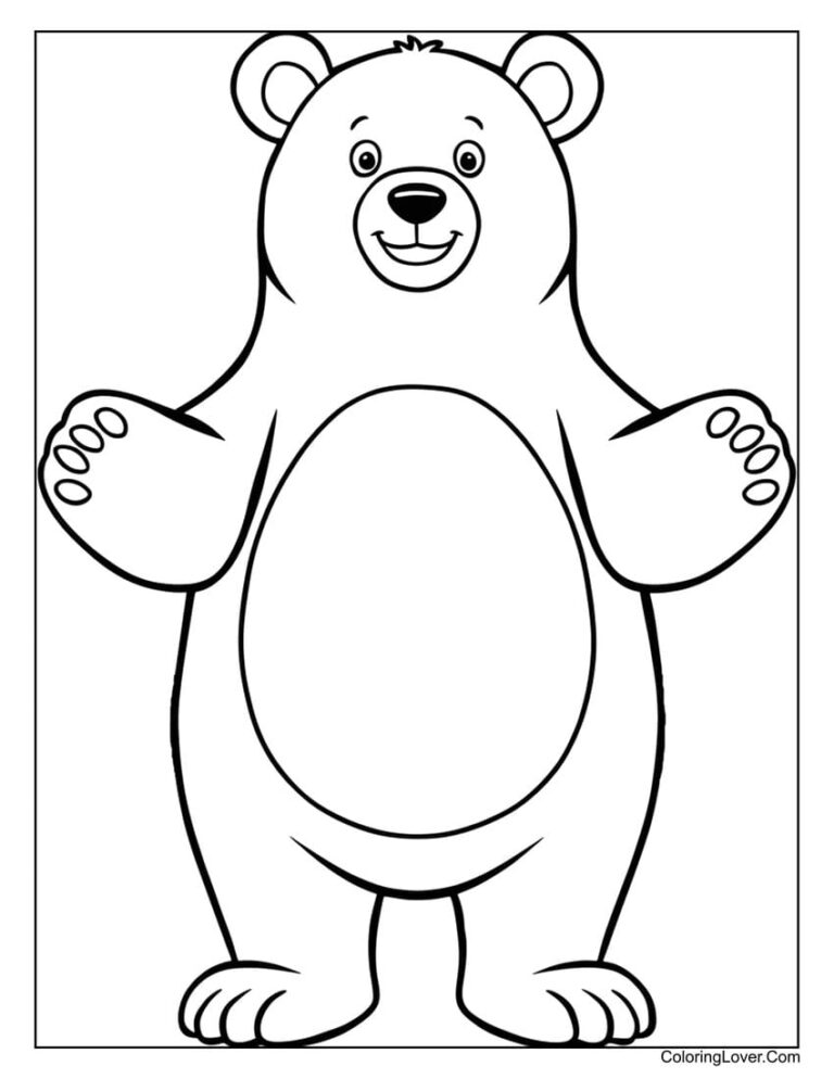 42 Bear Coloring Pages (Free Printables for All Ages)