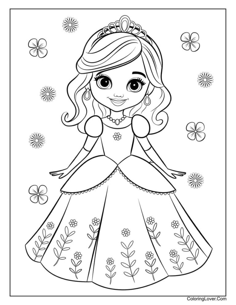 72 Princess Coloring Pages (Free Printables for All Ages)