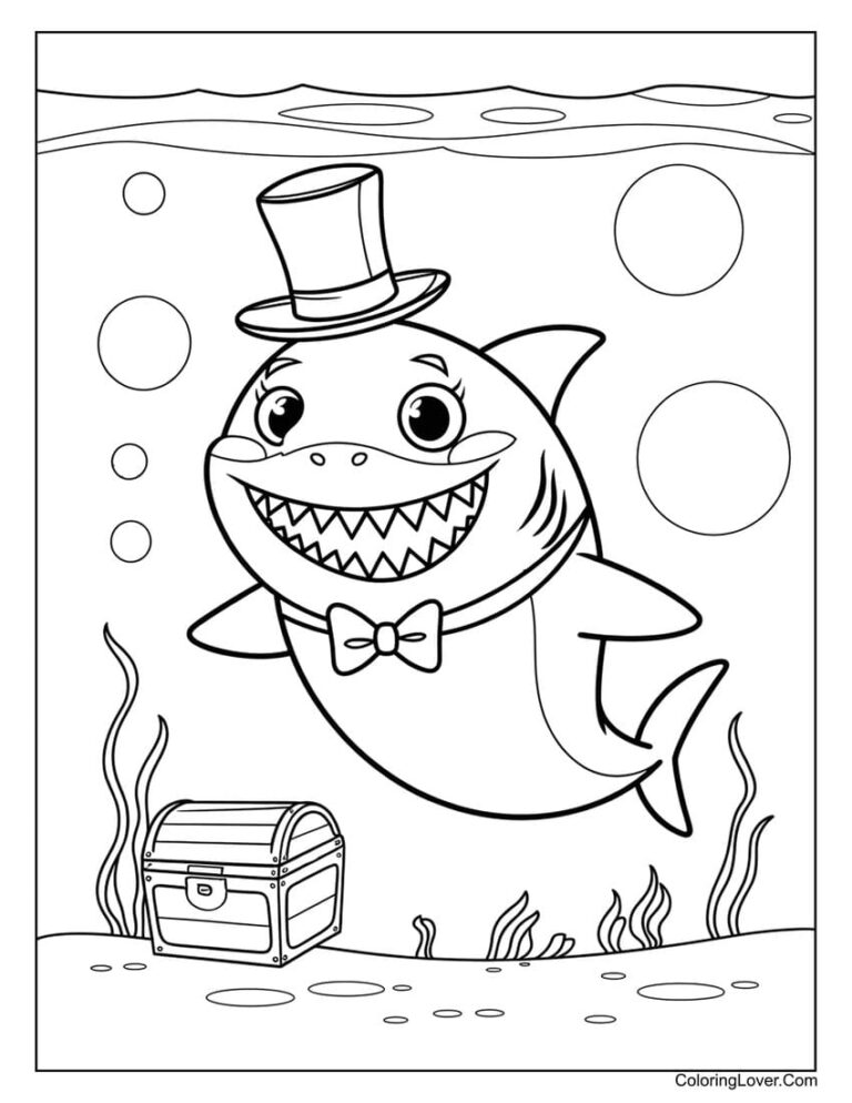 48 Shark Coloring Pages (Free Printables for All Ages)