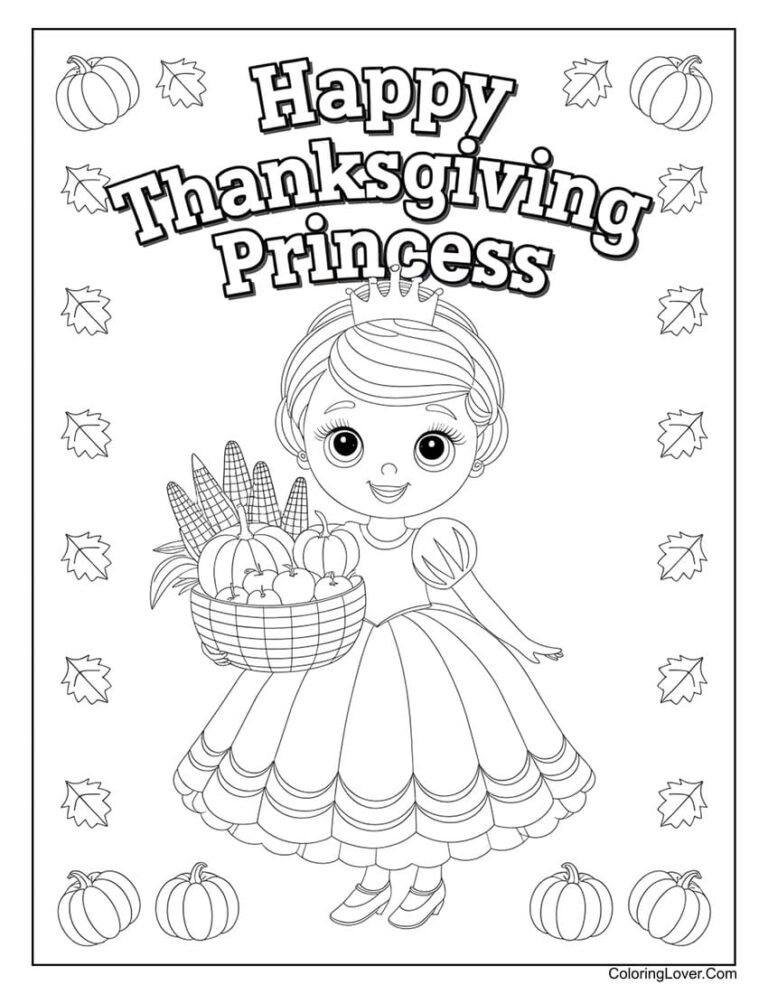 72 Princess Coloring Pages (Free Printables for All Ages)