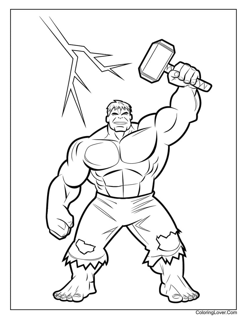 30 Hulk Coloring Pages (Free Printables for All Ages)