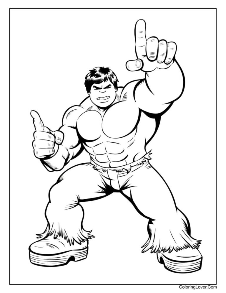 30 Hulk Coloring Pages (Free Printables for All Ages)