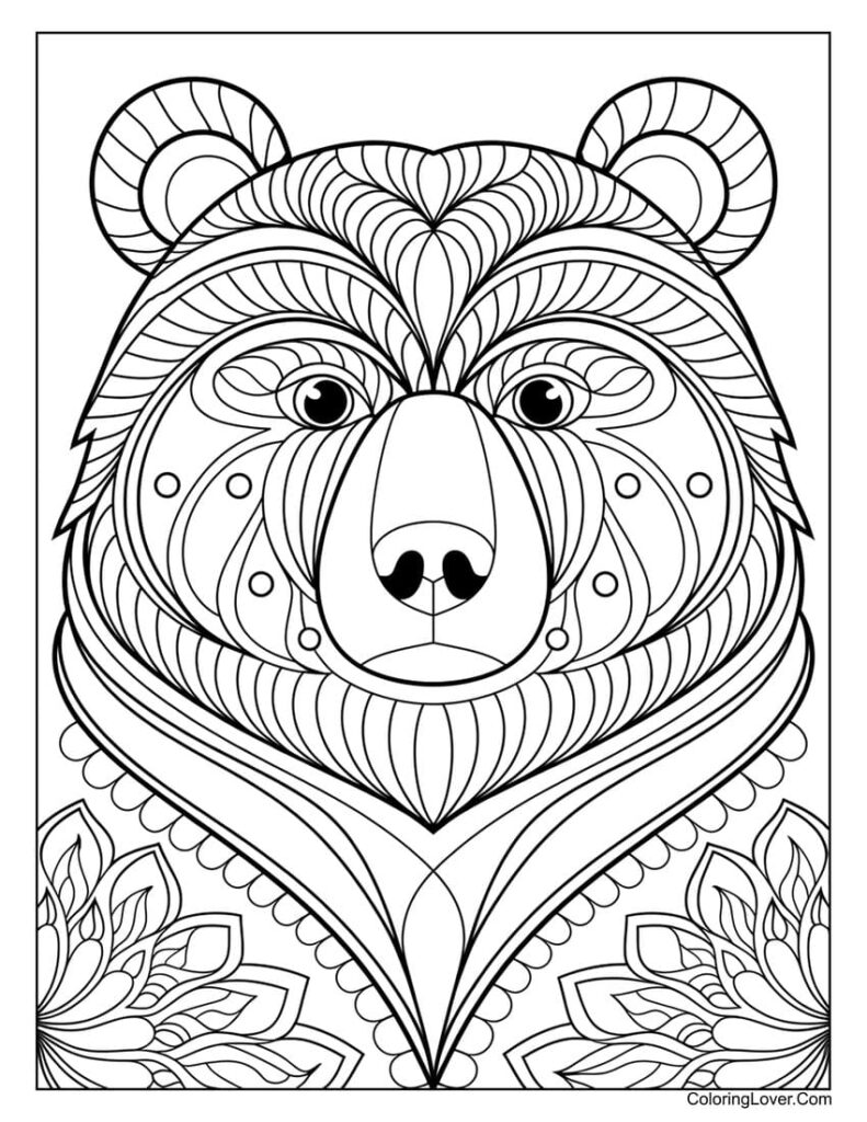 42 Bear Coloring Pages (Free Printables for All Ages)