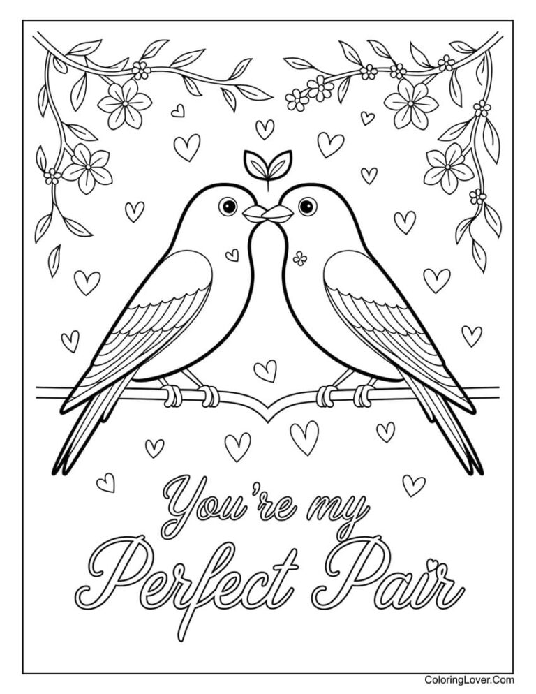 53 Valentine’s Day Coloring Pages (Free Printables for All Ages)
