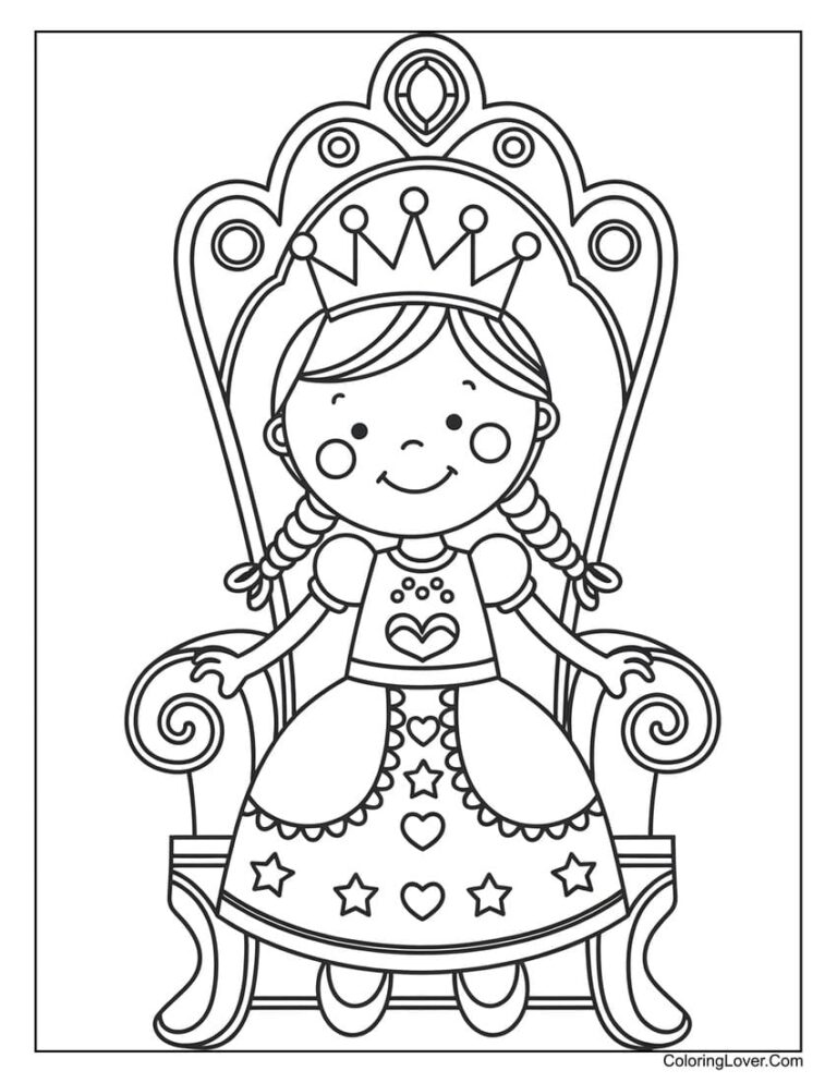 72 Princess Coloring Pages (Free Printables for All Ages)