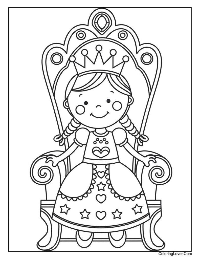 72 Princess Coloring Pages (Free Printables for All Ages)