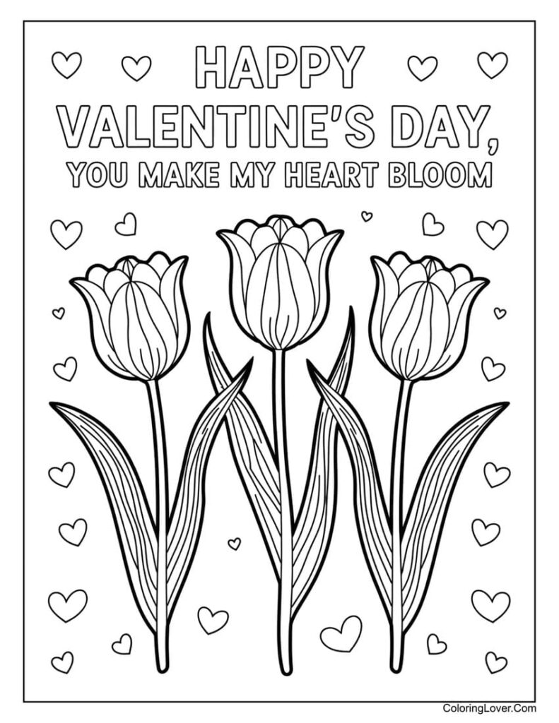 53 Valentine’s Day Coloring Pages (Free Printables for All Ages)