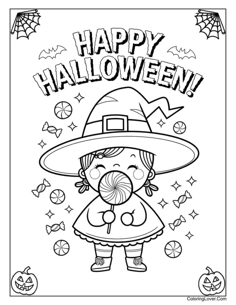 70+ Halloween Coloring Pages (Free Printables for All Ages)