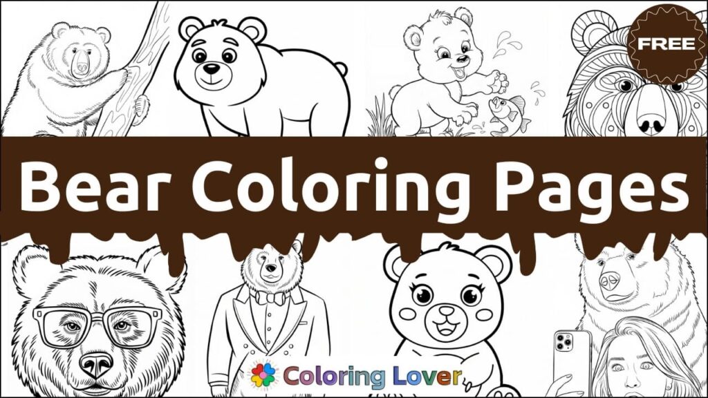 42 Bear Coloring Pages (Free Printables for All Ages)