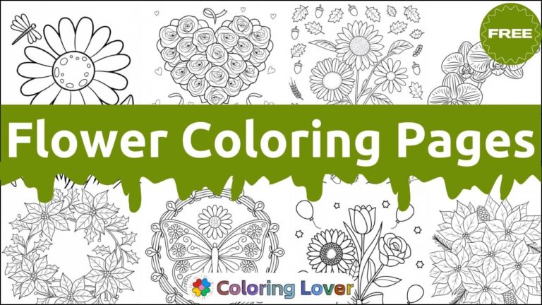 76 Flower Coloring Pages (Free Printables for All Ages)