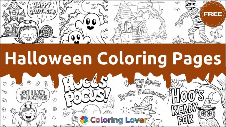70+ Halloween Coloring Pages (Free Printables for All Ages)