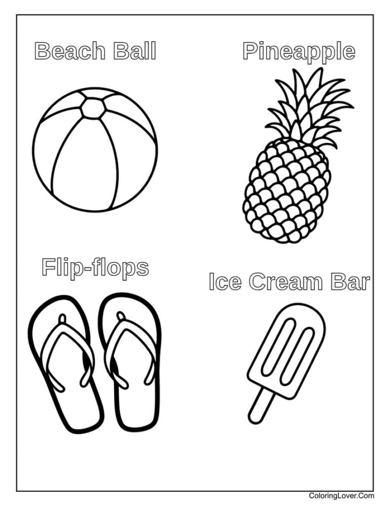 54 Summer Coloring Pages (Free Printables for Kids)