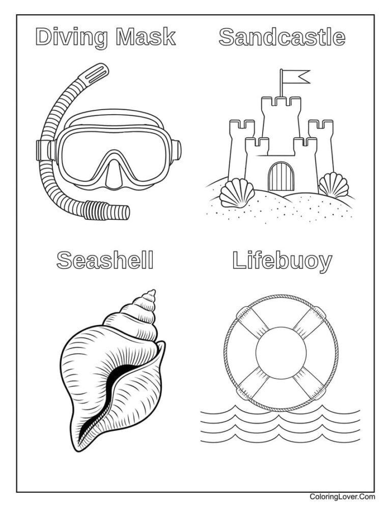 54 Summer Coloring Pages (Free Printables for Kids)