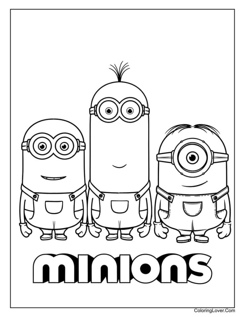 54 Minion Coloring Pages (Free Printables for All Ages)