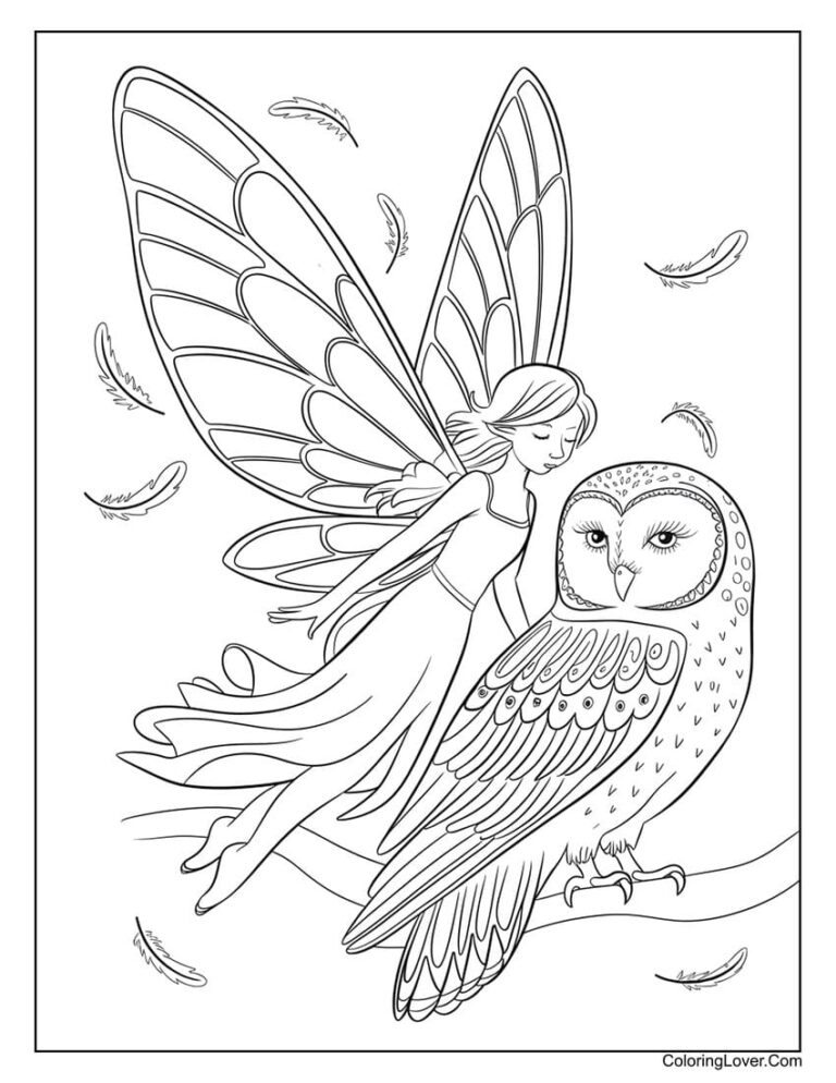 55 Fairy Coloring Pages (Free Printables for All Ages)