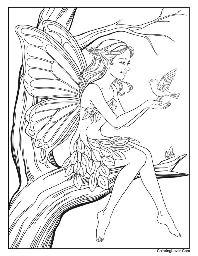 55 Fairy Coloring Pages (Free Printables for All Ages)