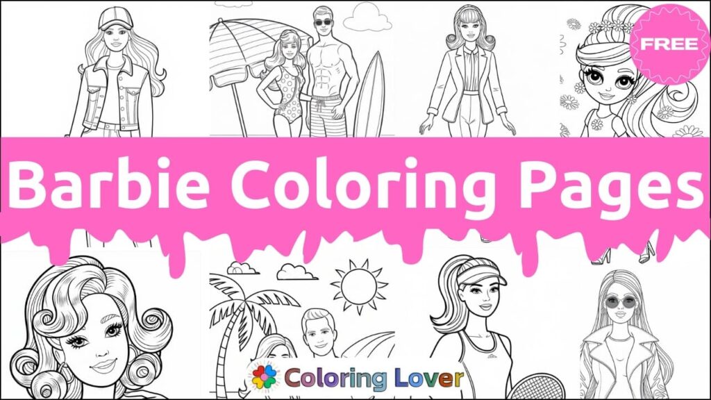 66 Barbie Coloring Pages (Free Printables for Girls)