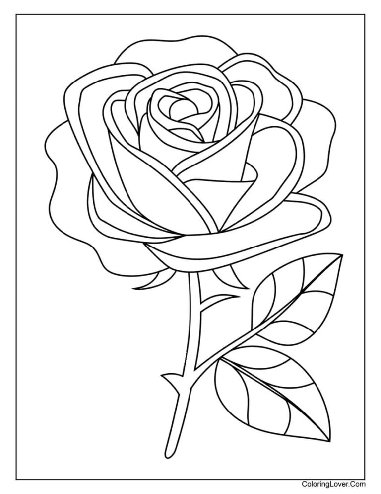 36 Rose Coloring Pages (Free Printables for All Ages)