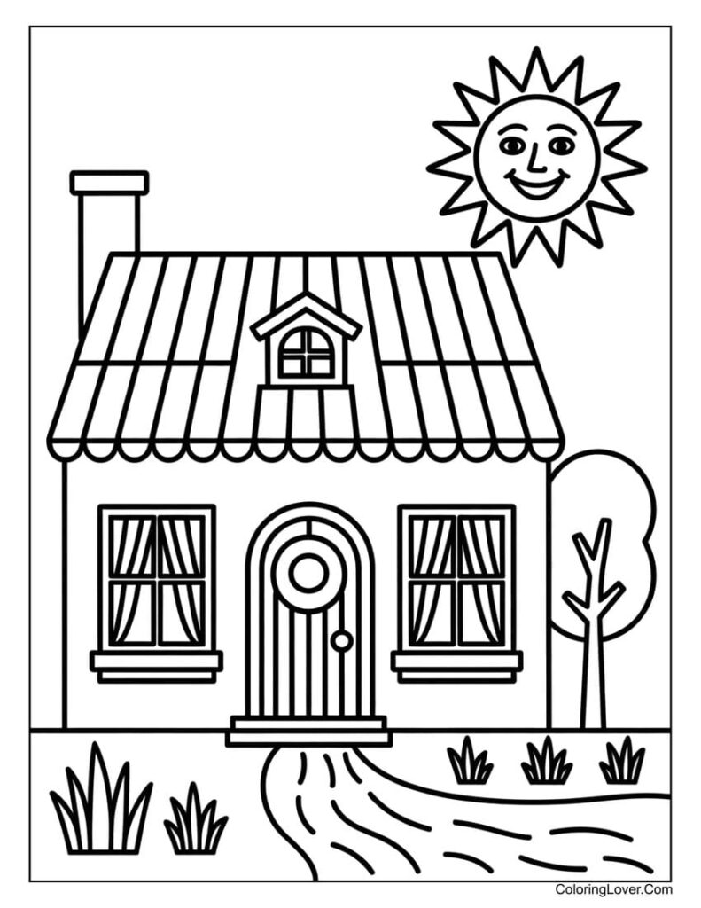 47 House Coloring Pages (Free Printables for All Ages)