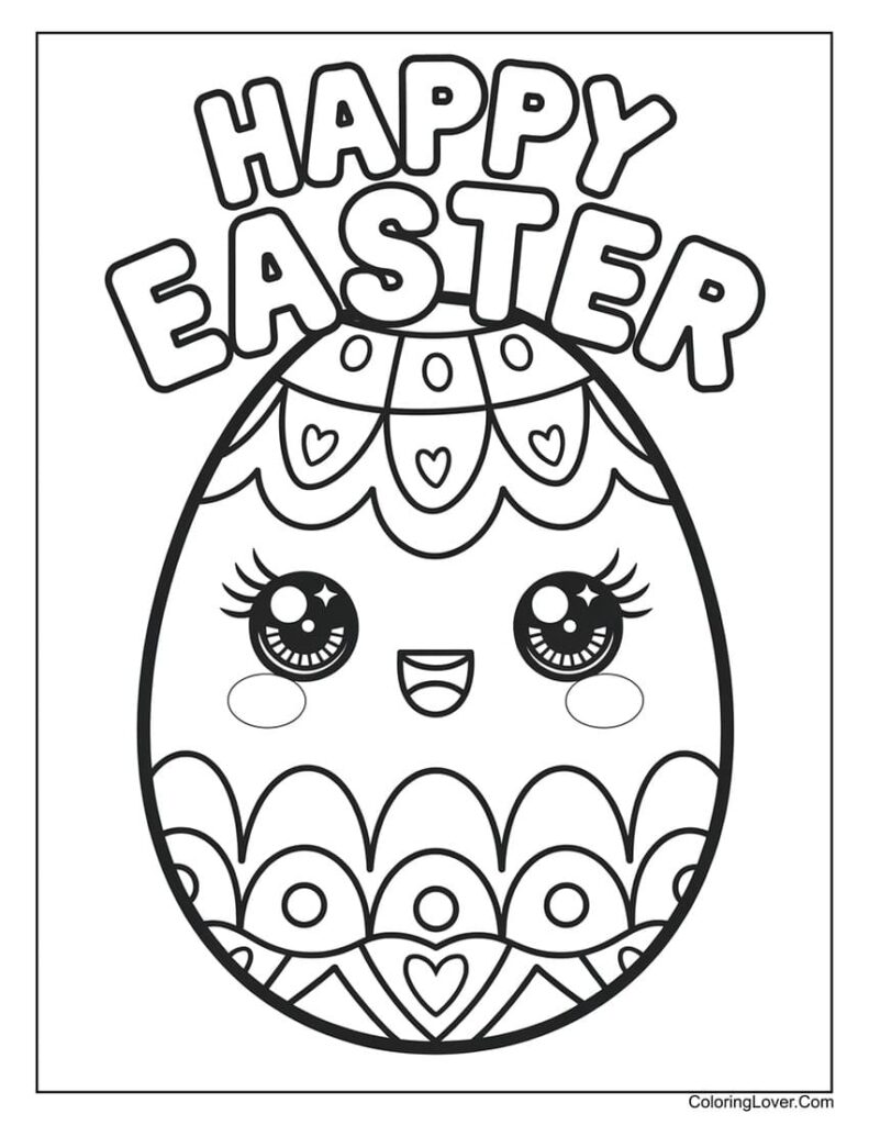 50+ Easter Egg Coloring Pages (Free Printables for All Ages)