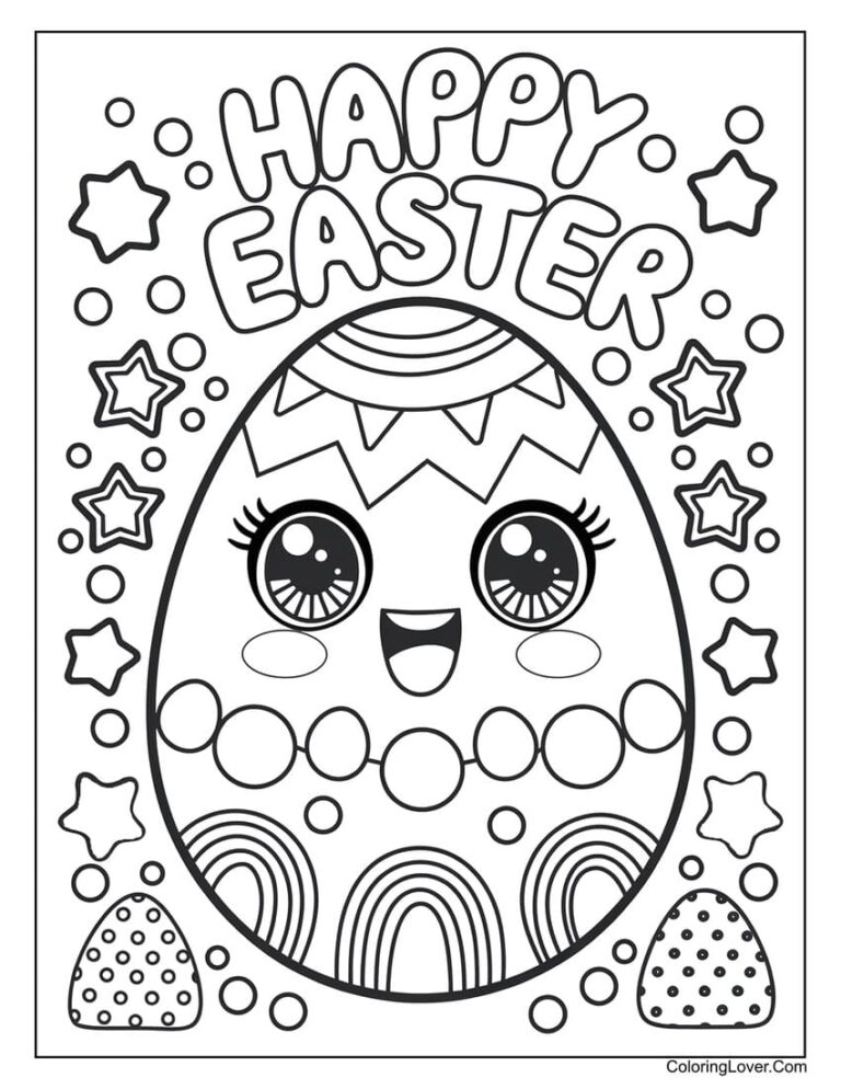 50+ Easter Egg Coloring Pages (Free Printables for All Ages)