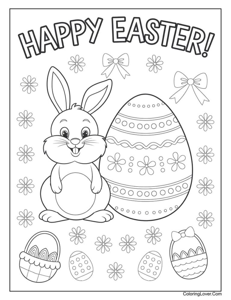 50+ Easter Egg Coloring Pages (Free Printables for All Ages)