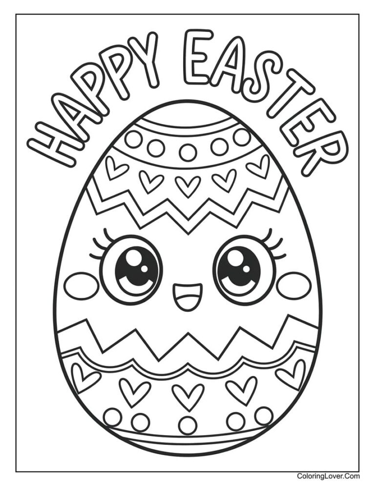 50+ Easter Egg Coloring Pages (Free Printables for All Ages)