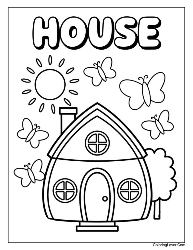 47 House Coloring Pages (Free Printables for All Ages)