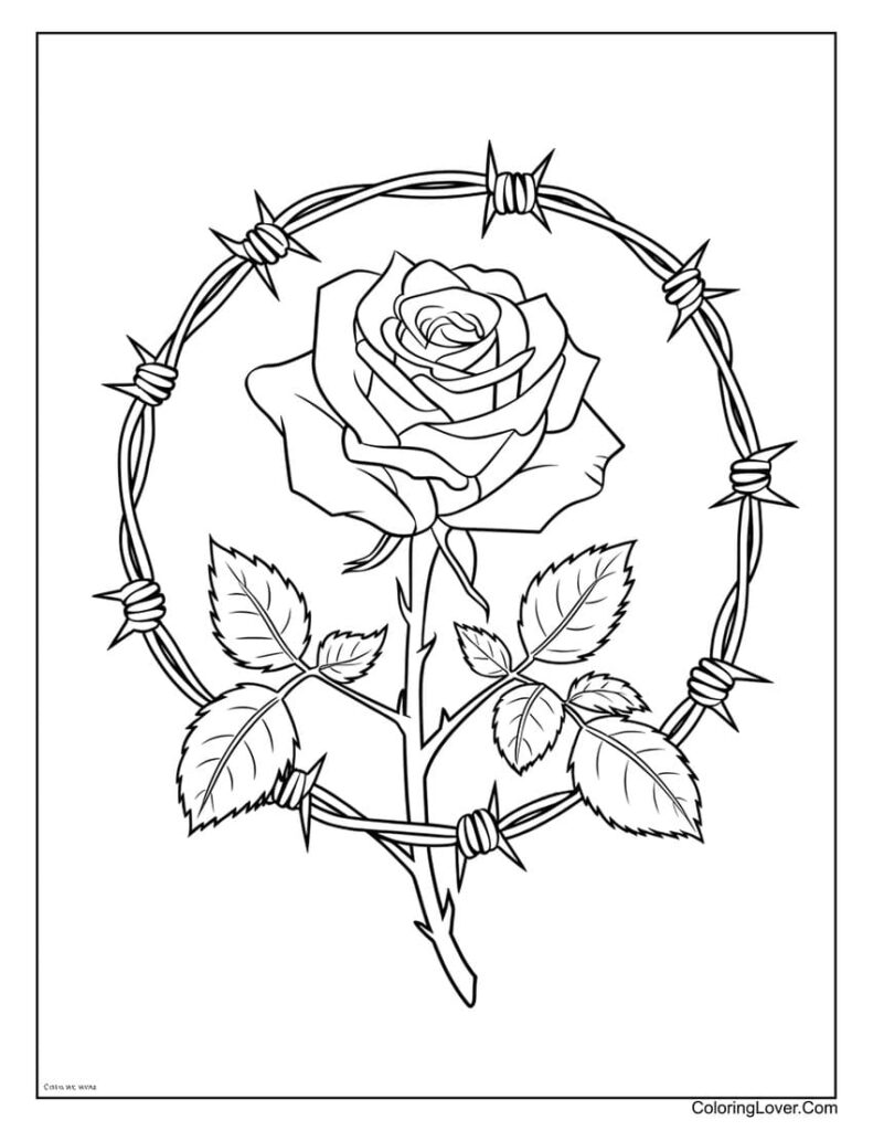 36 Rose Coloring Pages (Free Printables for All Ages)