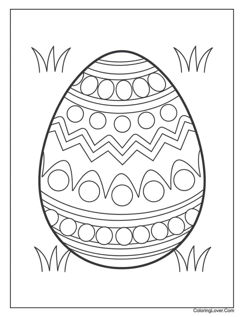 50+ Easter Egg Coloring Pages (Free Printables for All Ages)