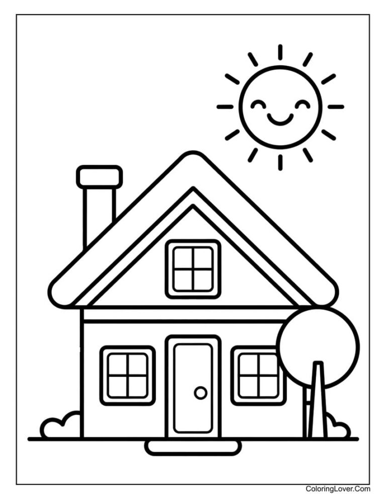 47 House Coloring Pages (Free Printables for All Ages)
