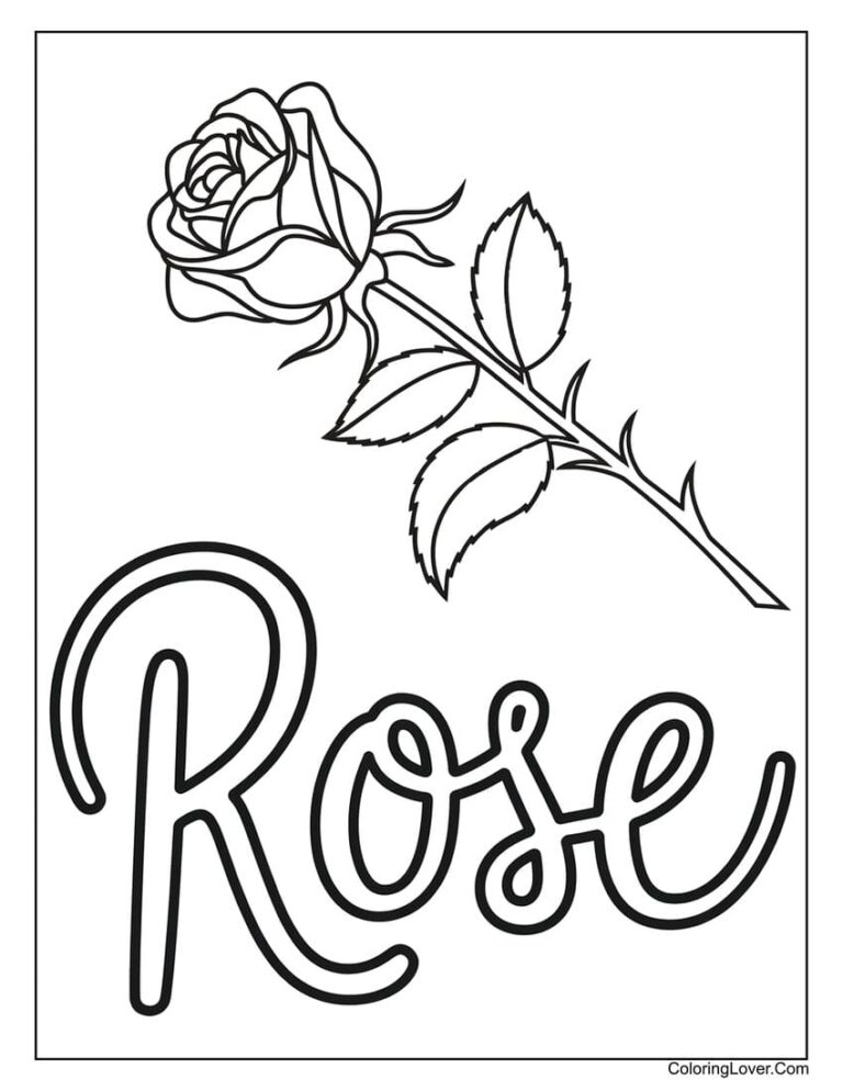 36 Rose Coloring Pages (Free Printables for All Ages)