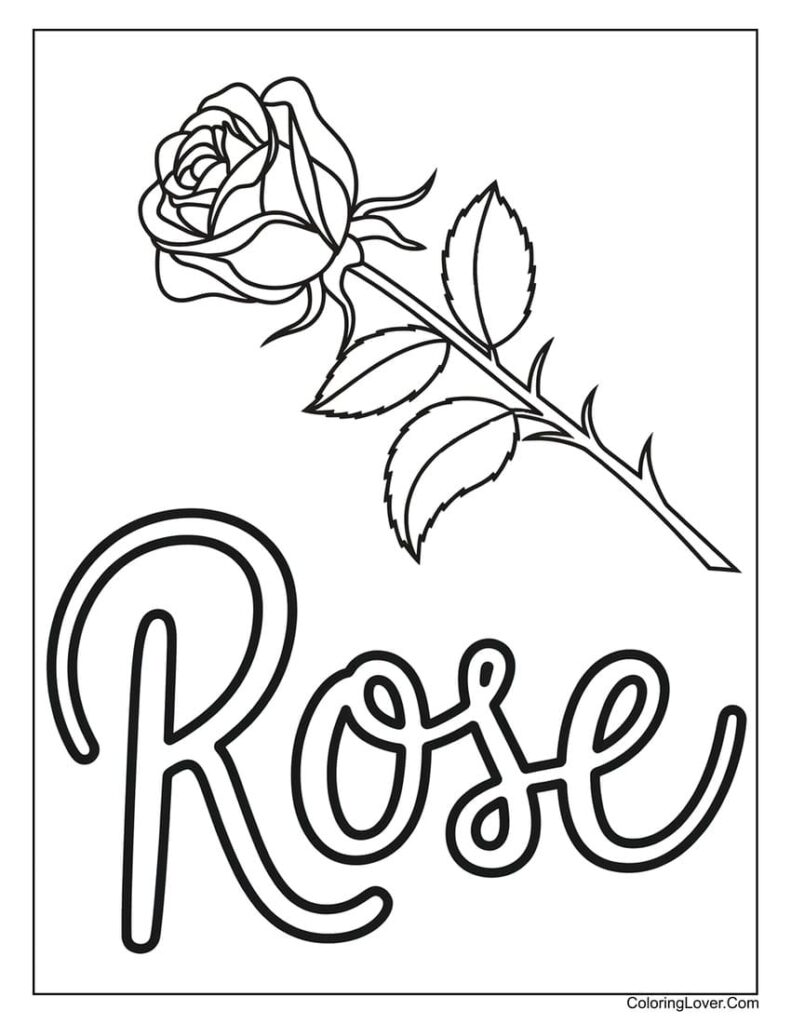 36 Rose Coloring Pages (Free Printables for All Ages)