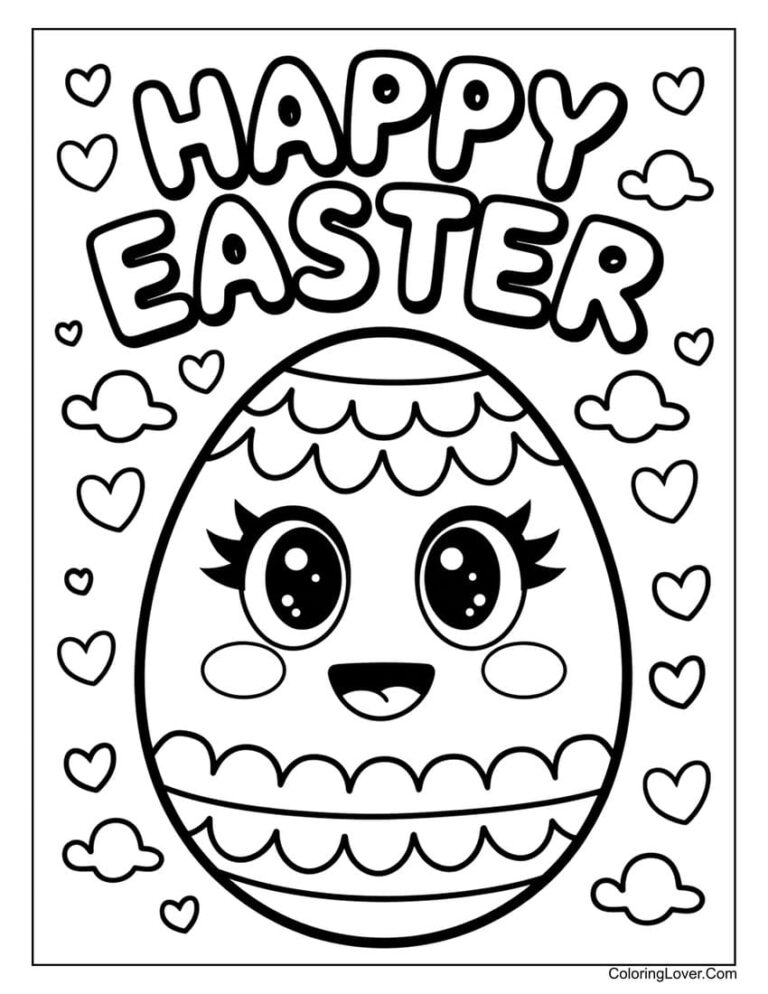 50+ Easter Egg Coloring Pages (Free Printables for All Ages)