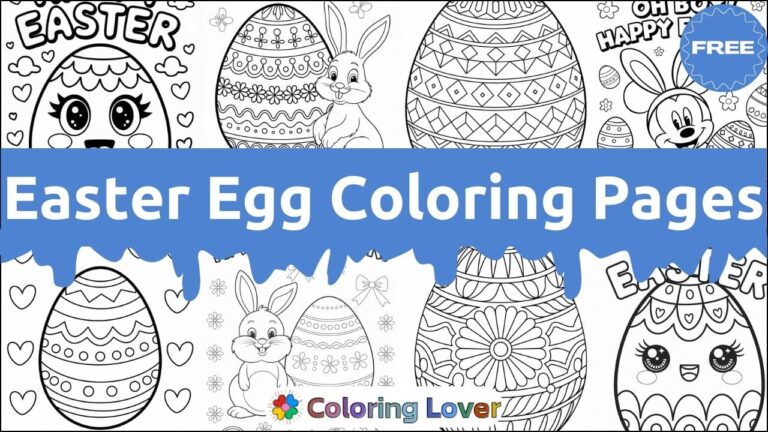 50+ Easter Egg Coloring Pages (Free Printables for All Ages)