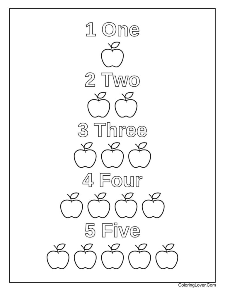 32 Apple Coloring Pages (Free Printables for All Ages)