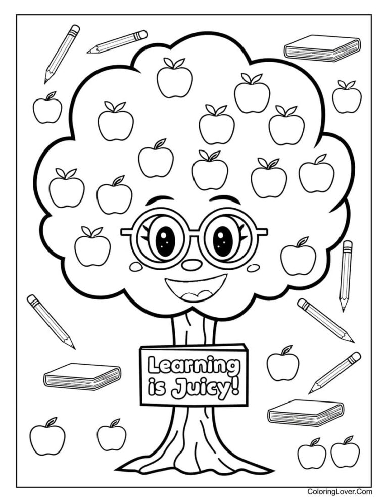 32 Apple Coloring Pages (Free Printables for All Ages)