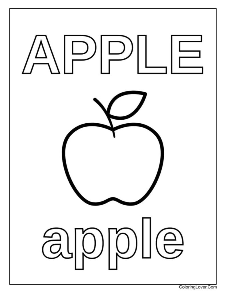 32 Apple Coloring Pages (Free Printables for All Ages)