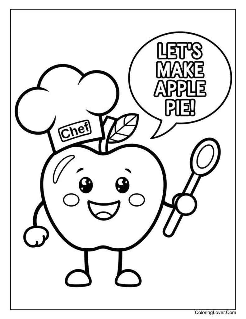 32 Apple Coloring Pages (Free Printables for All Ages)
