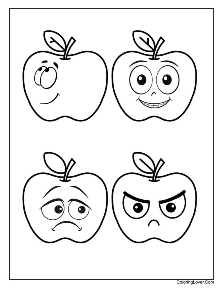 32 Apple Coloring Pages (Free Printables for All Ages)