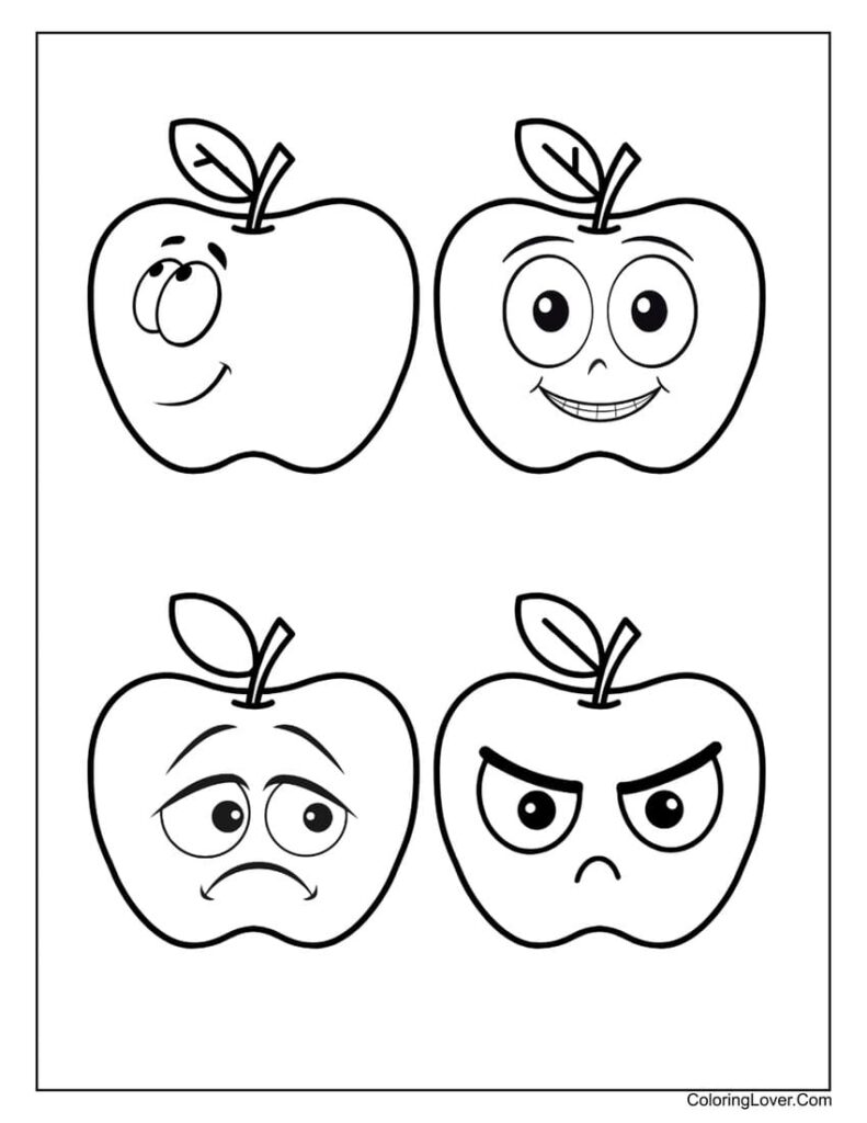 32 Apple Coloring Pages (Free Printables for All Ages)