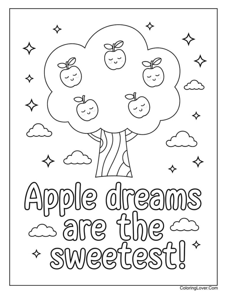 32 Apple Coloring Pages (Free Printables for All Ages)