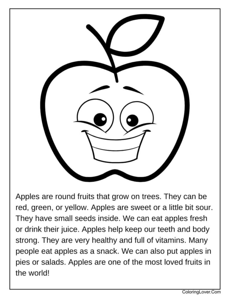 32 Apple Coloring Pages (Free Printables for All Ages)