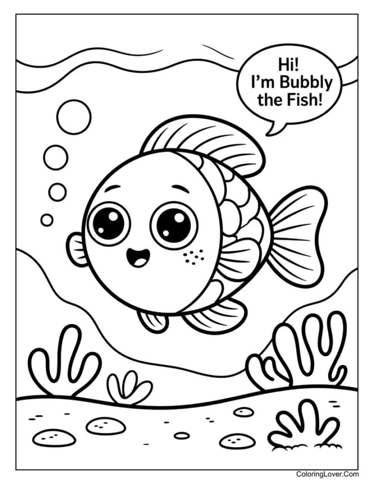 42 Fish Coloring Pages (Free Printables for All Ages)