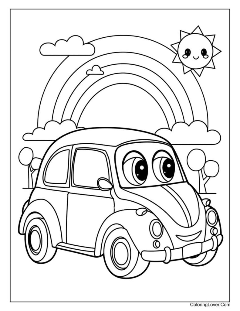 63 Car Coloring Pages (Free Printables for All Ages)