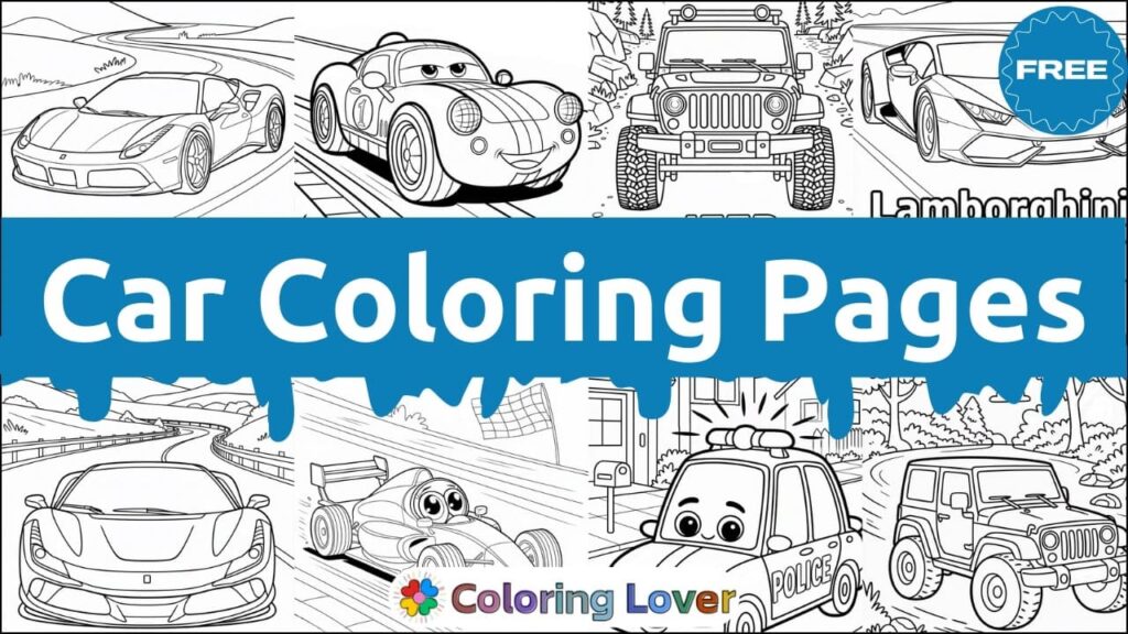 63 Car Coloring Pages (Free Printables for All Ages)